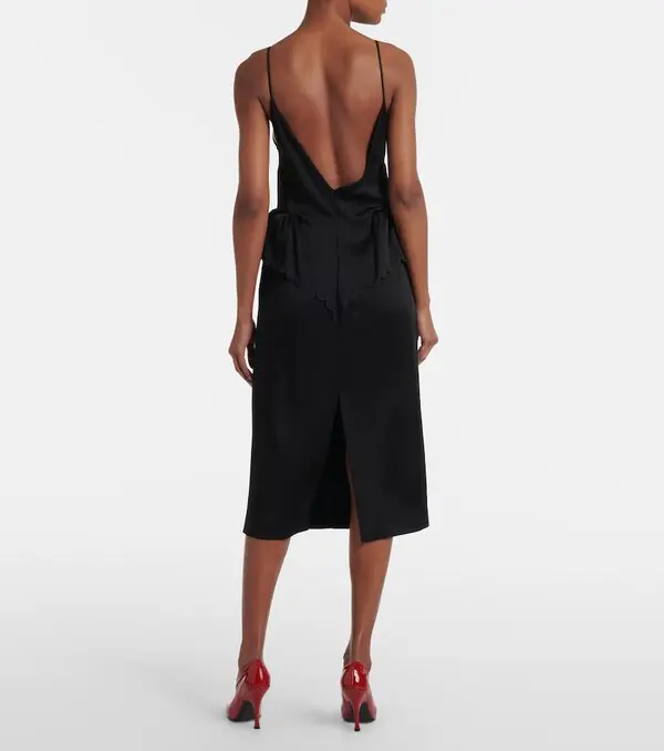 Stella McCartney Open-back Peplum Midi Dress