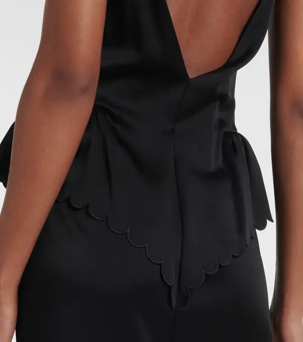 Stella McCartney Open-back Peplum Midi Dress