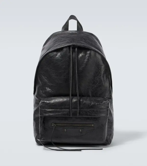 Balenciaga Le City Leather Backpack - Black