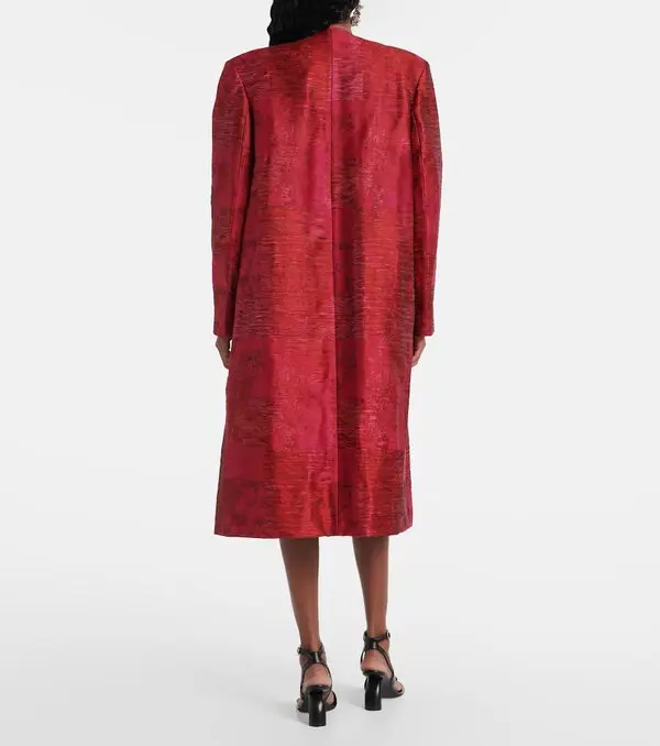 Dries Van Noten Cotton-blend Jacquard Coat