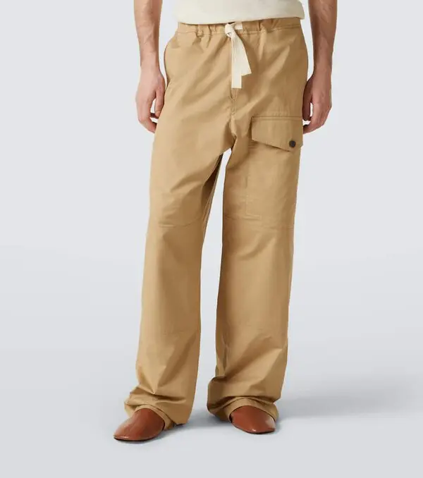 Dries Van Noten Cotton Straight Pants