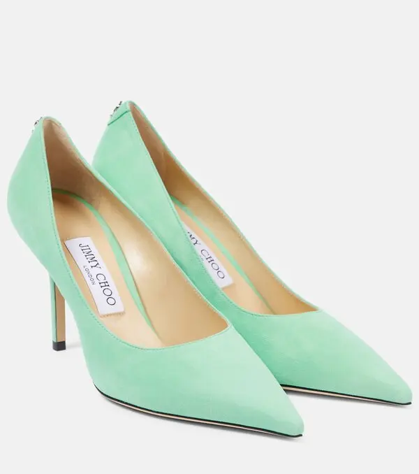 JIMMY CHOO Love 85 Suede Pumps - Green