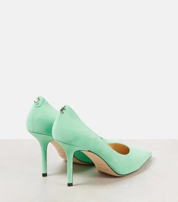 JIMMY CHOO Love 85 Suede Pumps - Green