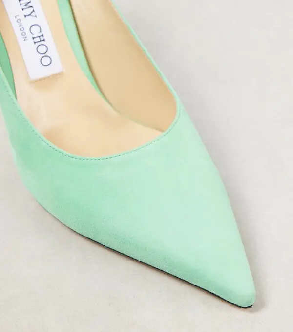 JIMMY CHOO Love 85 Suede Pumps - Green
