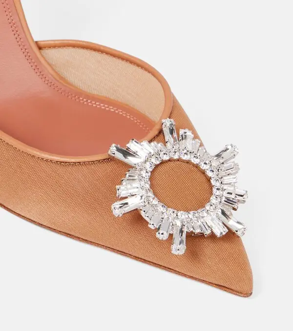Amina Muaddi Begum 95 Mesh Slingback Pumps