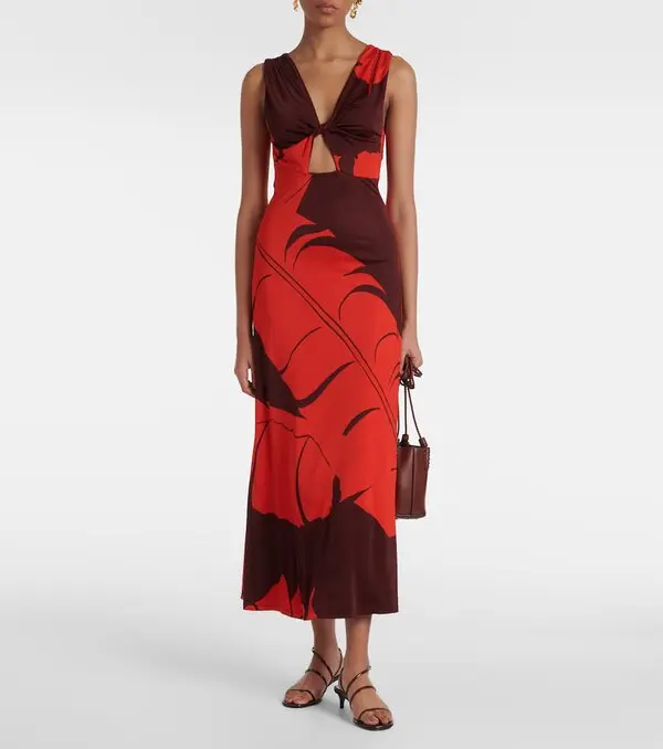 Johanna Ortiz Printed Jersey Maxi Dress