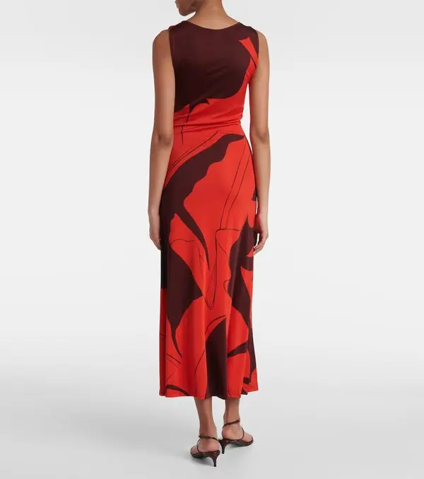 Johanna Ortiz Printed Jersey Maxi Dress