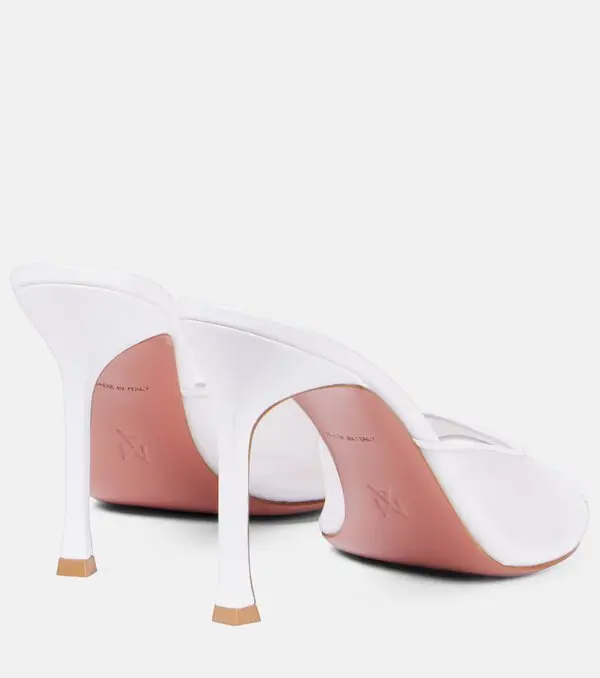 Amina Muaddi Bridal Alexa 95 Mesh Mules - White