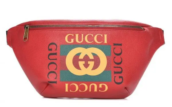 Gucci Logo Belt Bag - Hibiscus Red