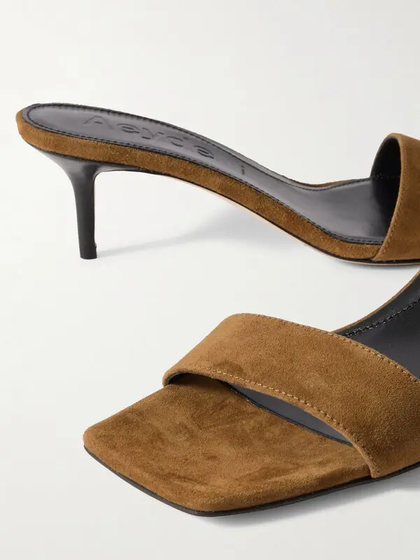 AeydĒ Ilvy Suede Mules - Brown