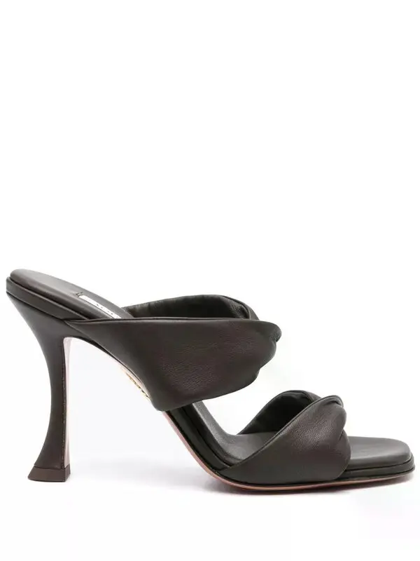 AQUAZZURA 95mm Twist Sandals - Brown