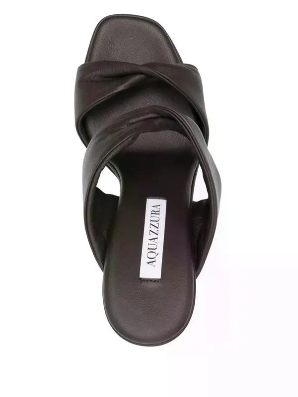 AQUAZZURA 95mm Twist Sandals - Brown