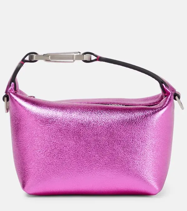 EERA Moonbag Metallic Leather Clutch - Pink