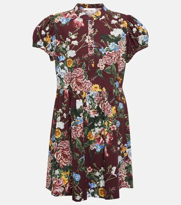 See By Chloé Floral Print Cotton Minidress