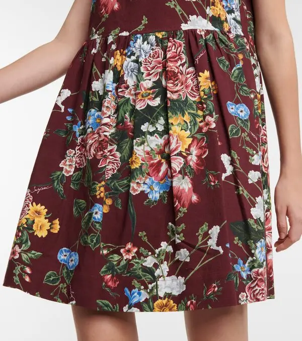 See By Chloé Floral Print Cotton Minidress