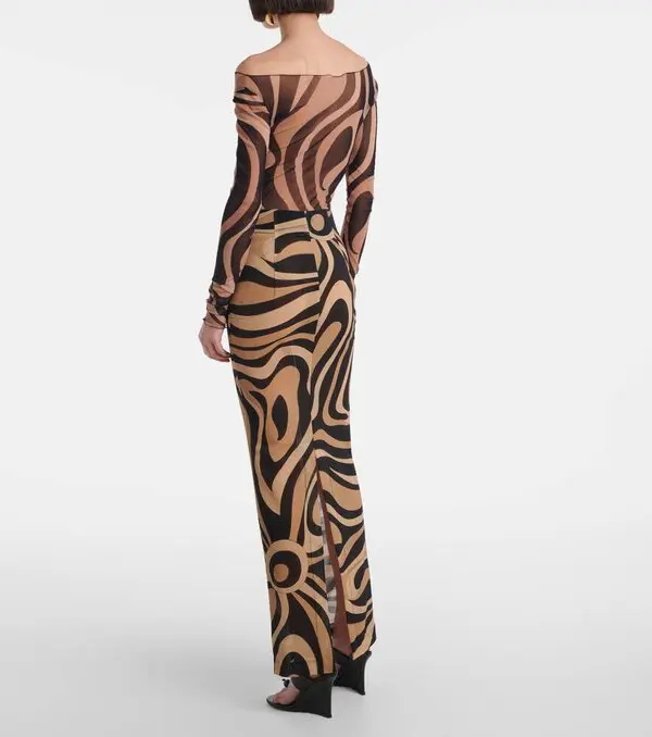Emilio Pucci Printed Maxi Skirt - Multicoloured