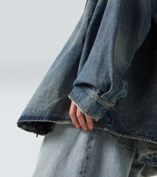 Balenciaga Hooded Denim Overshirt