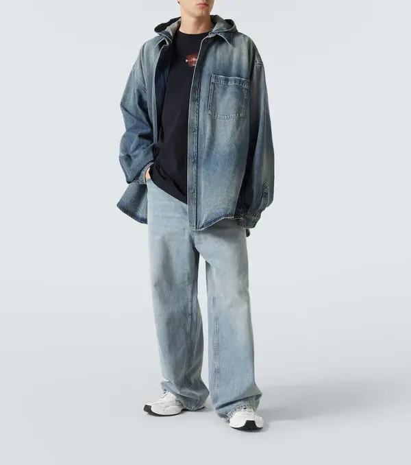 Balenciaga Hooded Denim Overshirt