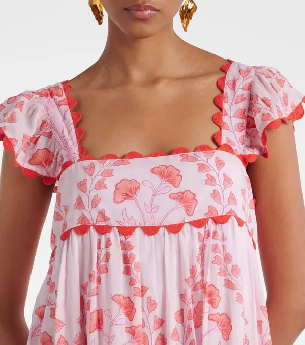 JULIET DUNN Printed Cotton Minidress