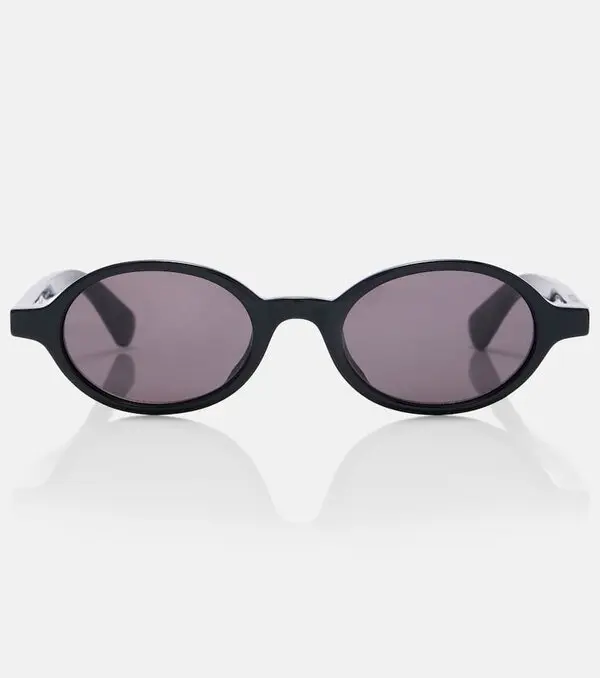 Bottega Veneta Oval Sunglasses - Black