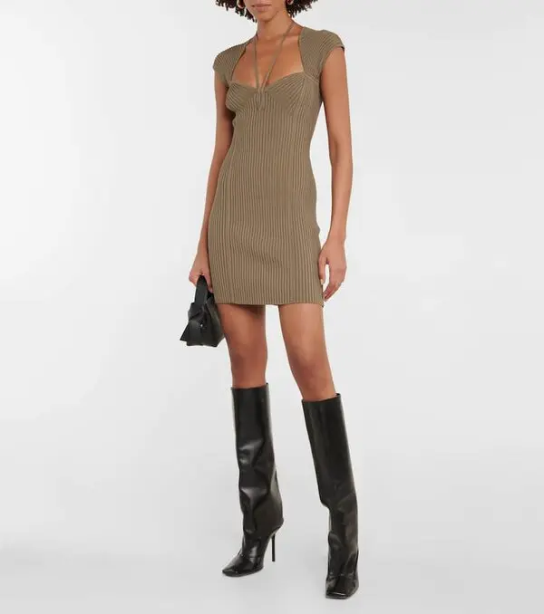 Simkhai Dylan Ribbed-knit Midi Dress