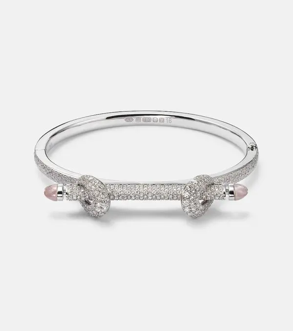 ANANYA 18kt White Gold Diamond And Quartz Bracelet - Silver