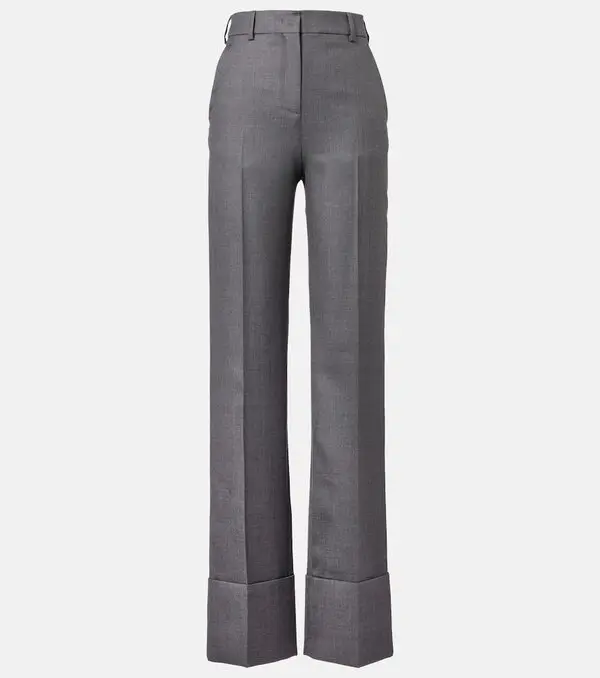 Valentino Garavani High-rise Straight Wool Pants