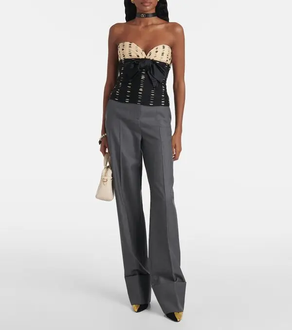 Valentino Garavani High-rise Straight Wool Pants