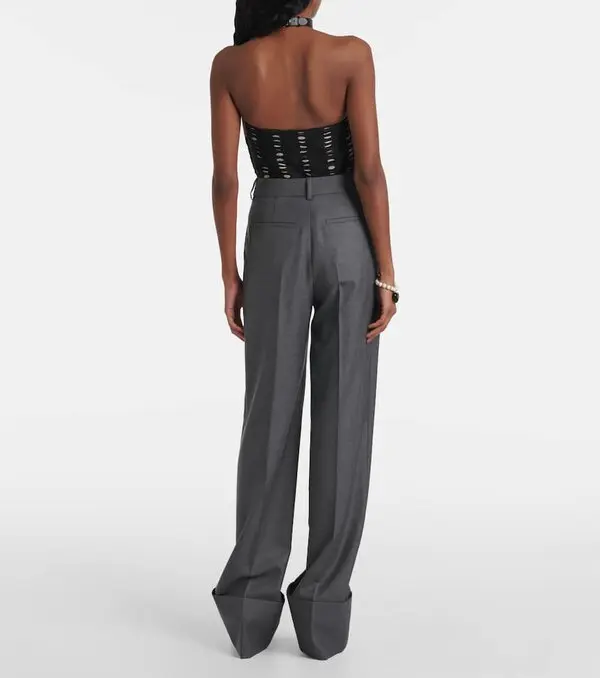 Valentino Garavani High-rise Straight Wool Pants