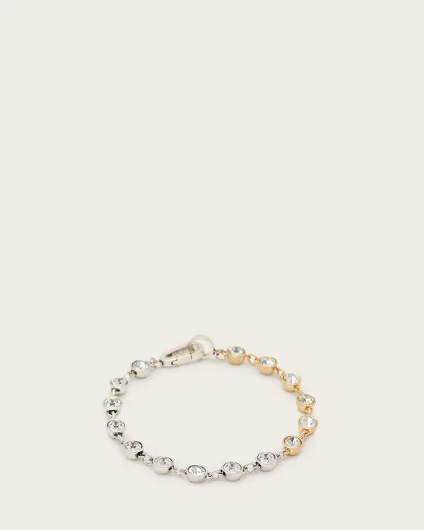 ALLSAINTS Pippa Crystal Bracelet - Warm Silver