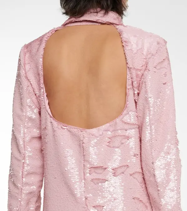 GANNI Sequined Shirt Dress