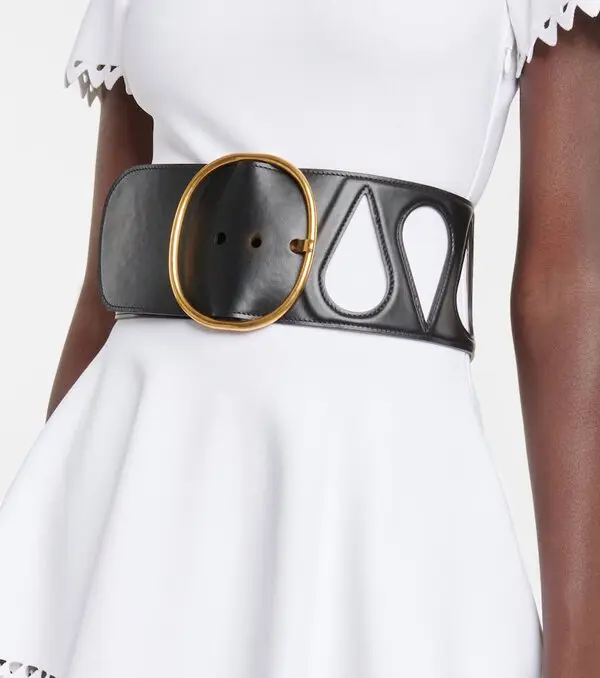 Alaïa Leather Belt - Black