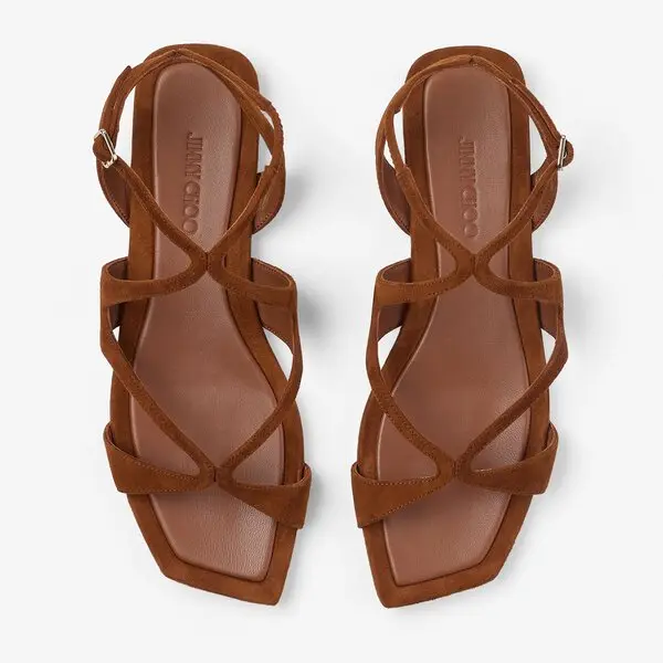 JIMMY CHOO Ayla Suede Flats - Neutral