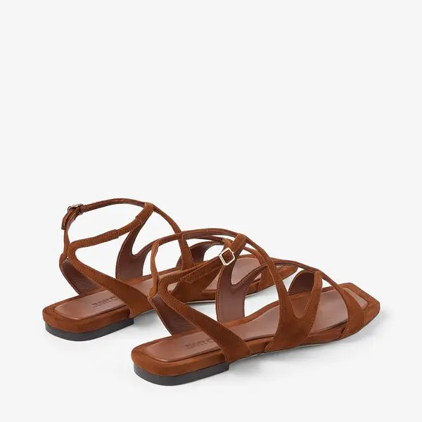 JIMMY CHOO Ayla Suede Flats - Neutral
