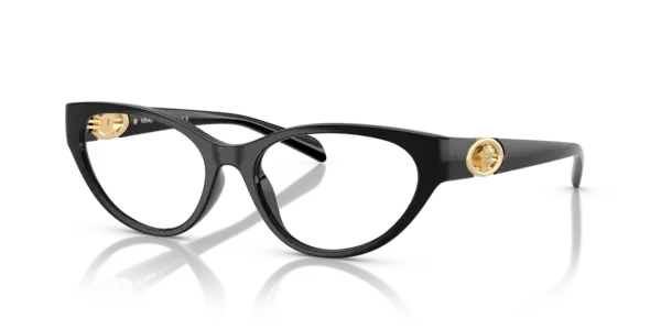 Versace Full Rim Cat Eye Eyeglasses - Noir