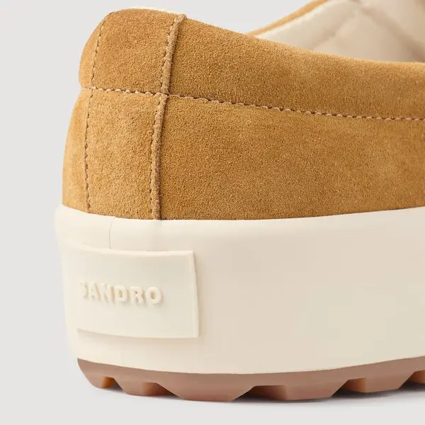 Sandro Split Leather Slip-ons