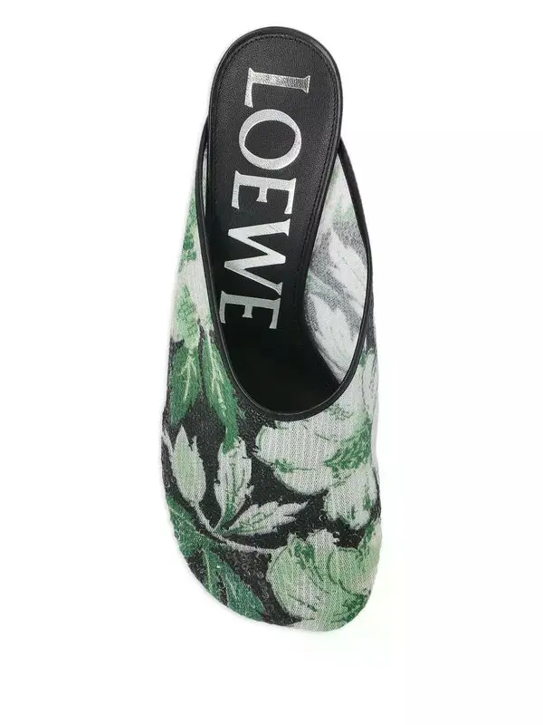 Loewe 45mm Floral-print Mules