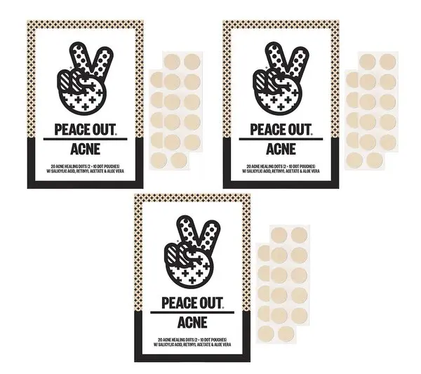 PEACE OUT Acne Dots Trio Set Of 60 Dots - One-color
