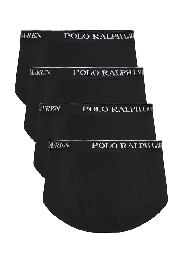 Polo Ralph Lauren Mid Rise Brief 4 Pack - Polo Black