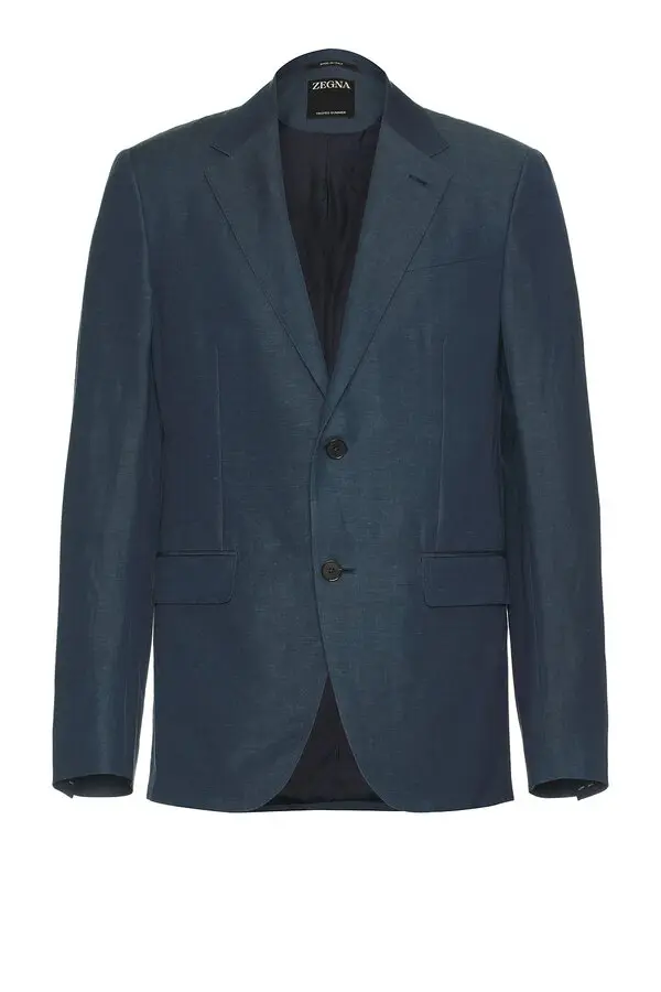 Zegna Trofeo Summer Suit In Teal