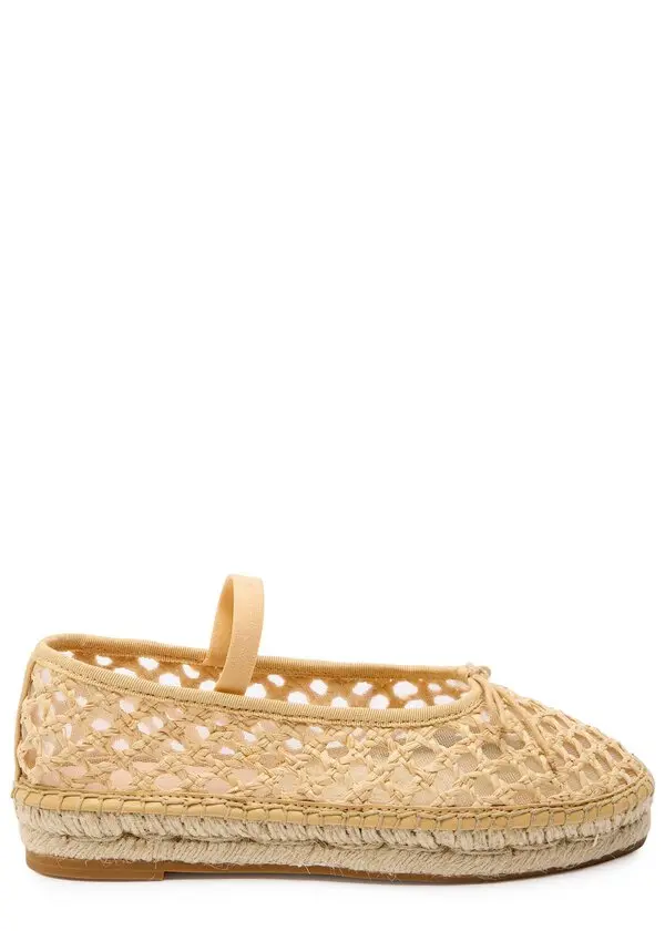 LOEFFLER RANDALL Kayla Raffia Ballet Flats