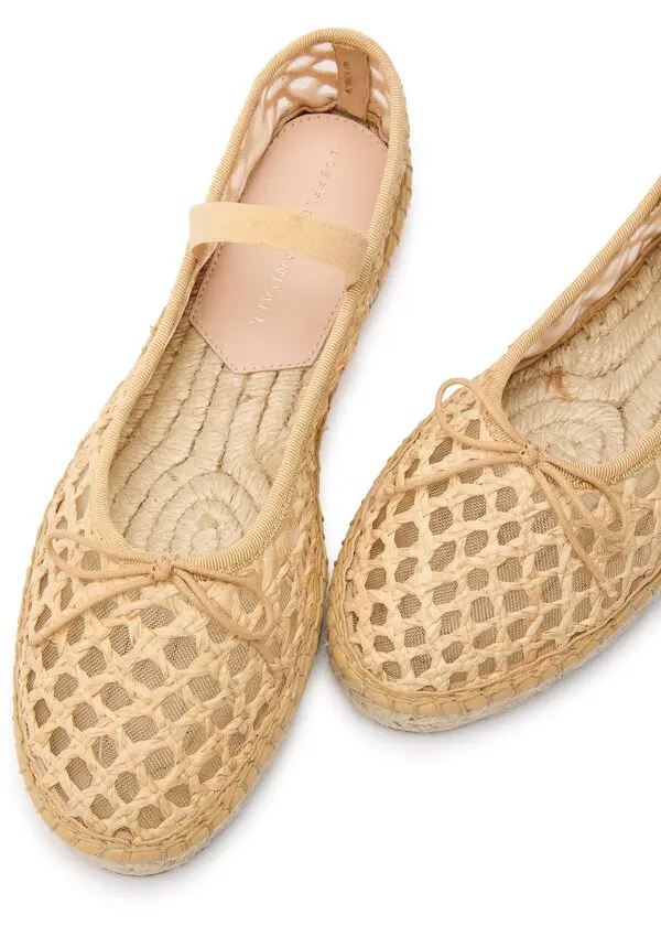 LOEFFLER RANDALL Kayla Raffia Ballet Flats