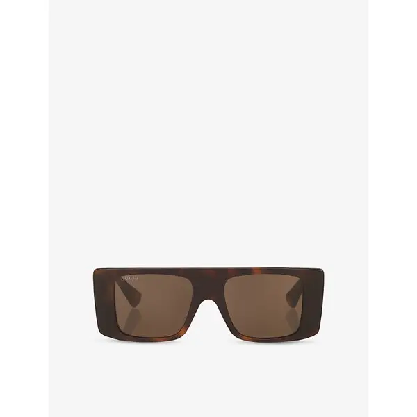 Gucci Gg1888s Square-frame Sunglasses - Brown