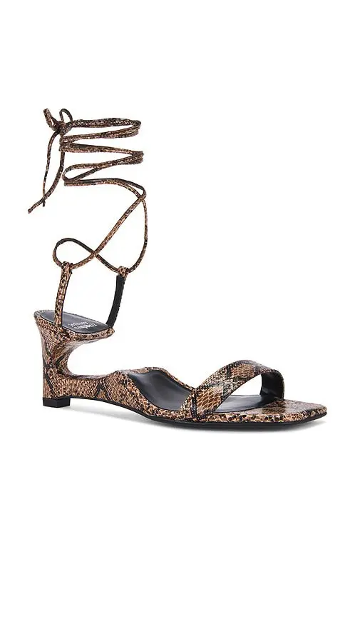 Jeffrey Campbell Reversed Ankle Wrap Sandals - Brown