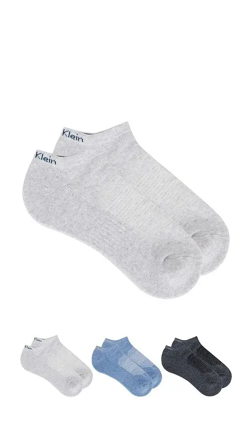 Calvin Klein 3 Pack Cushion Recycled No Show Socks - Blue Assorted