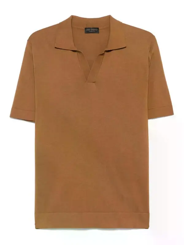 DELL'OGLIO Cotton T-shirt - Brown