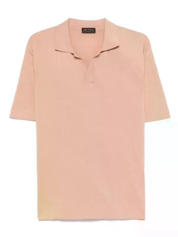 DELL'OGLIO Cotton Polo Shirt - Neutrals