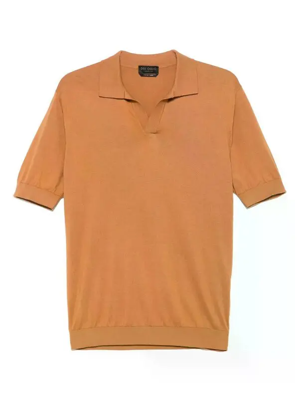 DELL'OGLIO Fine-knit T-shirt - Brown