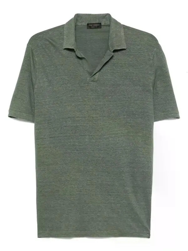 DELL'OGLIO Linen T-shirt - Green