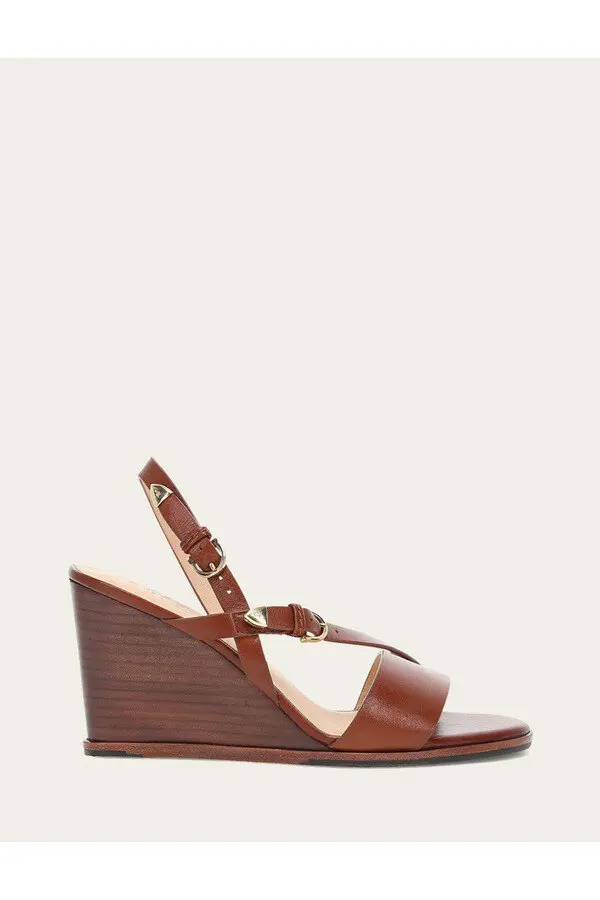 THE FRYE COMPANY Rachel Buckle Sandal - Metallic